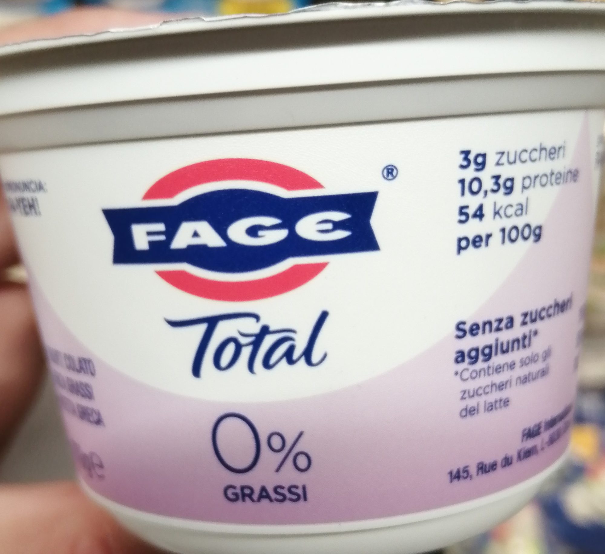 Fage - Greek Yogurt - Total 0% (last validated: Oct 2021) - Fight Dual Food